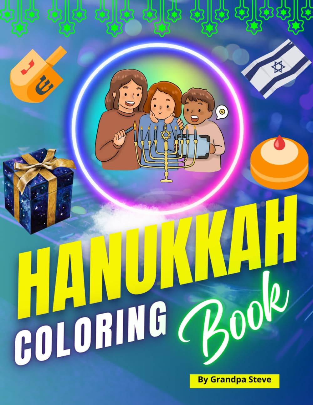 Hanukkah Coloring Book: Jewish Coloring Book: Celebrate Hanukkah with ...