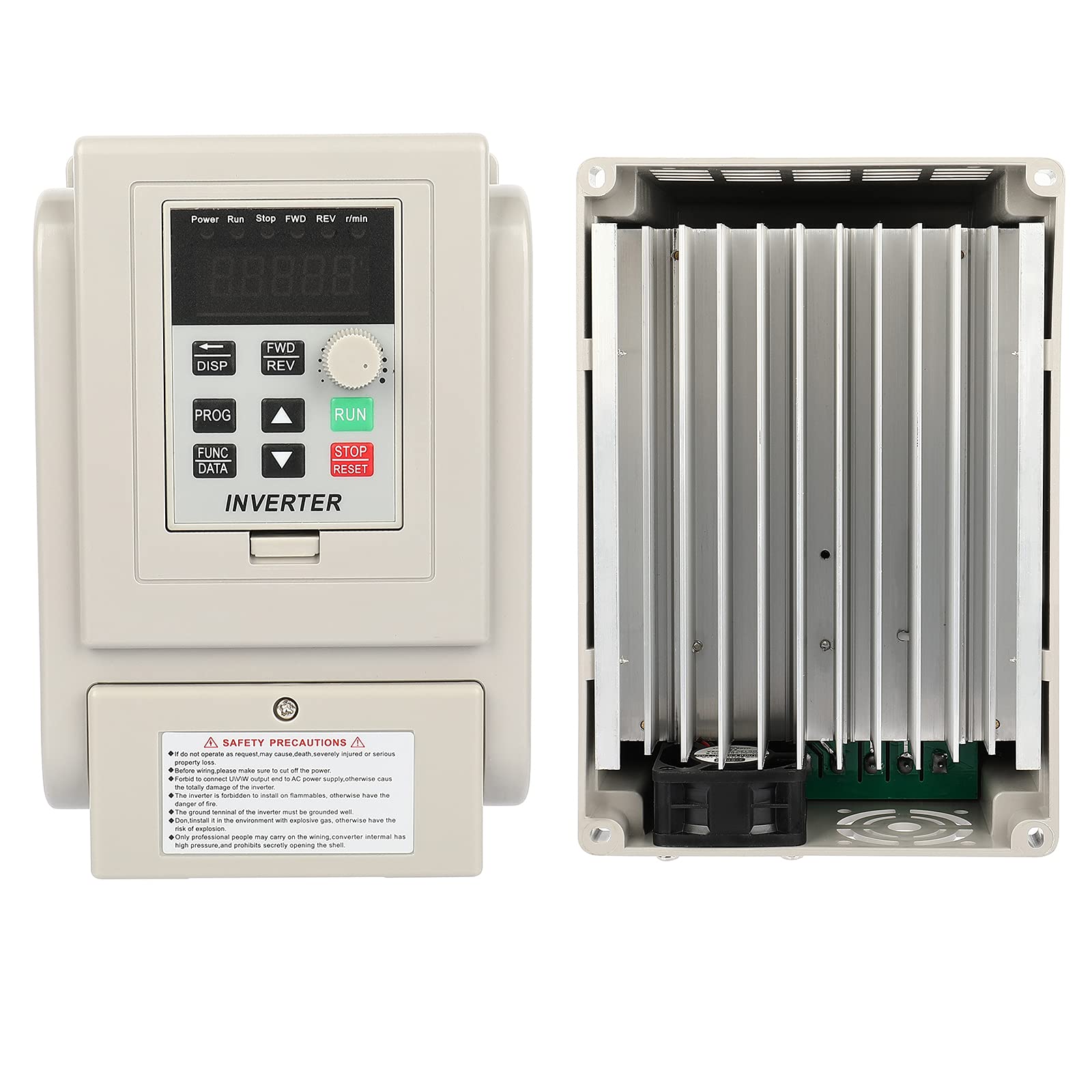 AC 220V/1.5KW 2HP Variable Frequency Drive Single Phase to 3 Phase, VFD ...