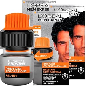 3 x L'Oréal Men Expert One Twist Coloration tout-en-un Teinte semi ...