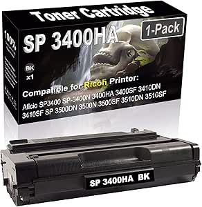 Amazon.com: SINIYA 1-Pack (Black) Compatible Aficio SP3400N SP3400SF SP3410DN SP3410SF Laser ...