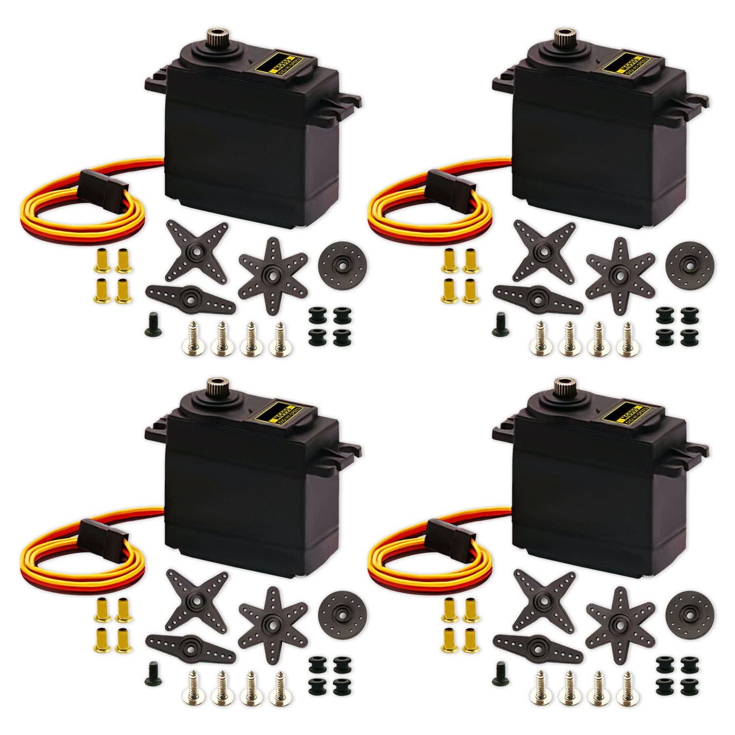 DaFuRui 4Pack MG995 Servo Motor 55g Metal Gear Torque Digital Servo ...