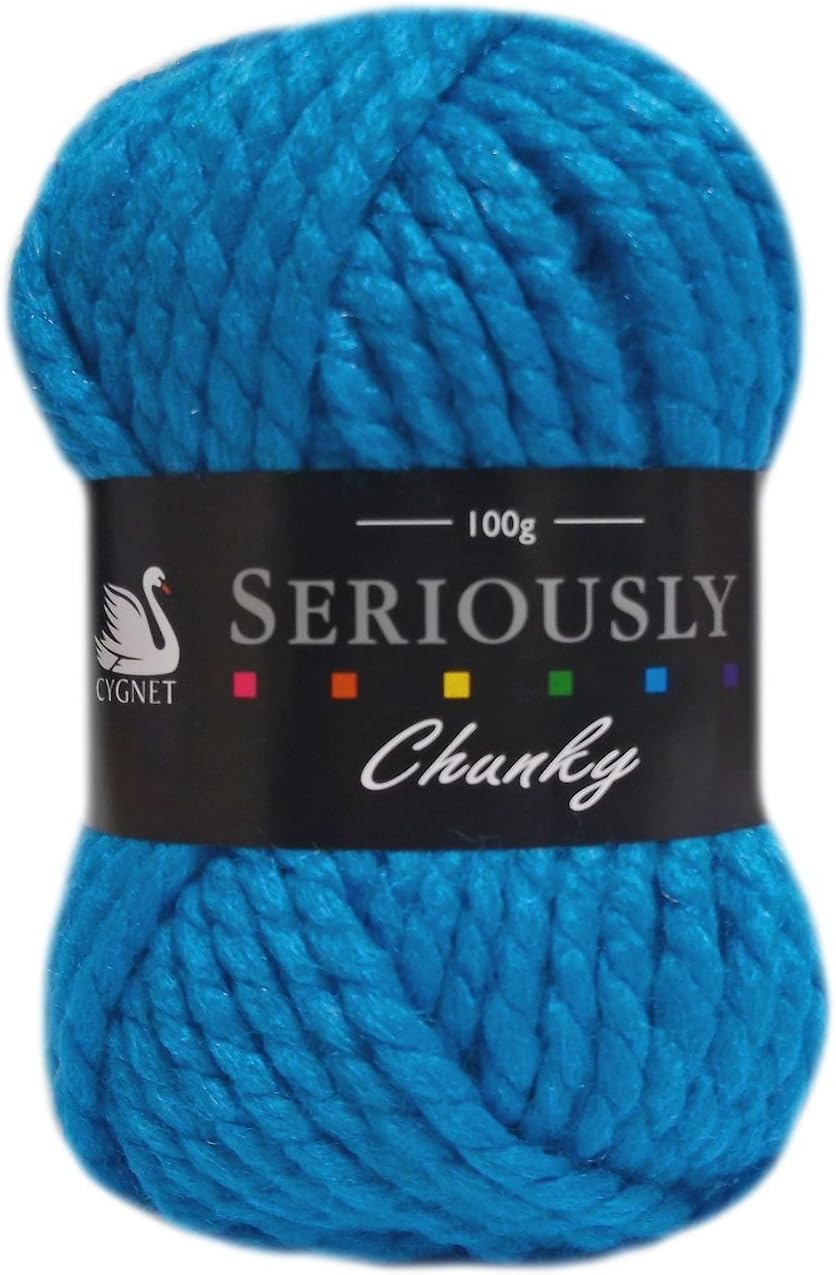 Cygnet SERIOUSLY CHUNKY Knitting Acrylic Yarn / Wool 100g - 217 Black ...