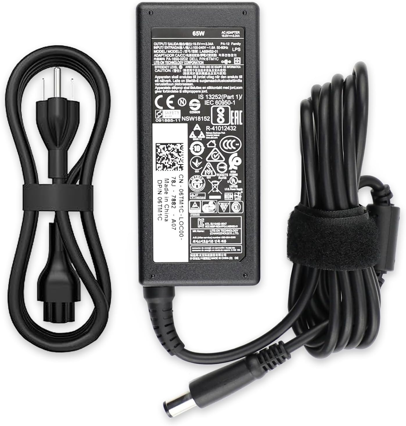 Amazon.com: Charger for Dell Laptop Computer 65W 45W Round Tip Power ...