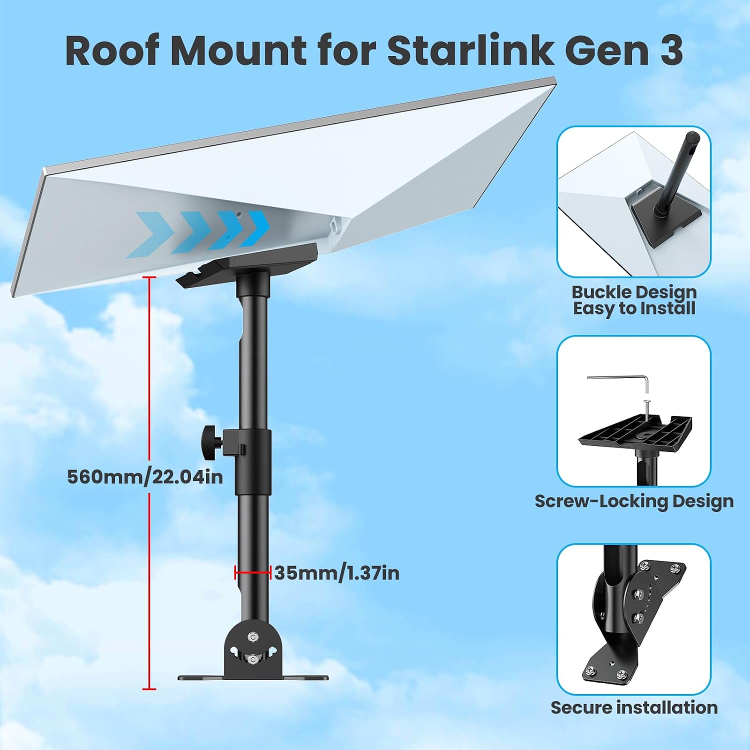 DENFIX TS06 Heavy Duty Pivot Roof Mount Fit for Nepal | Ubuy
