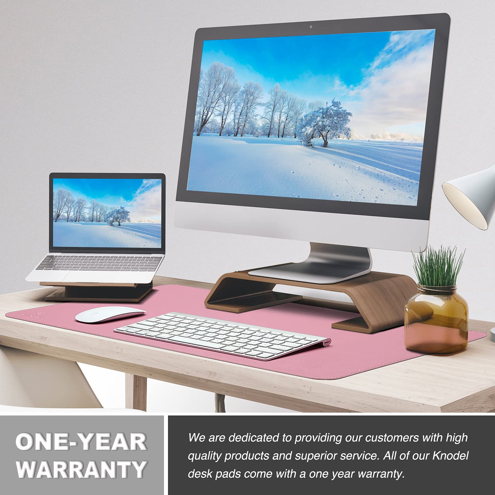 Buy K KNODEL Desk Mat, Office Desk Pad, PU Leather Desk Blotter, Laptop ...