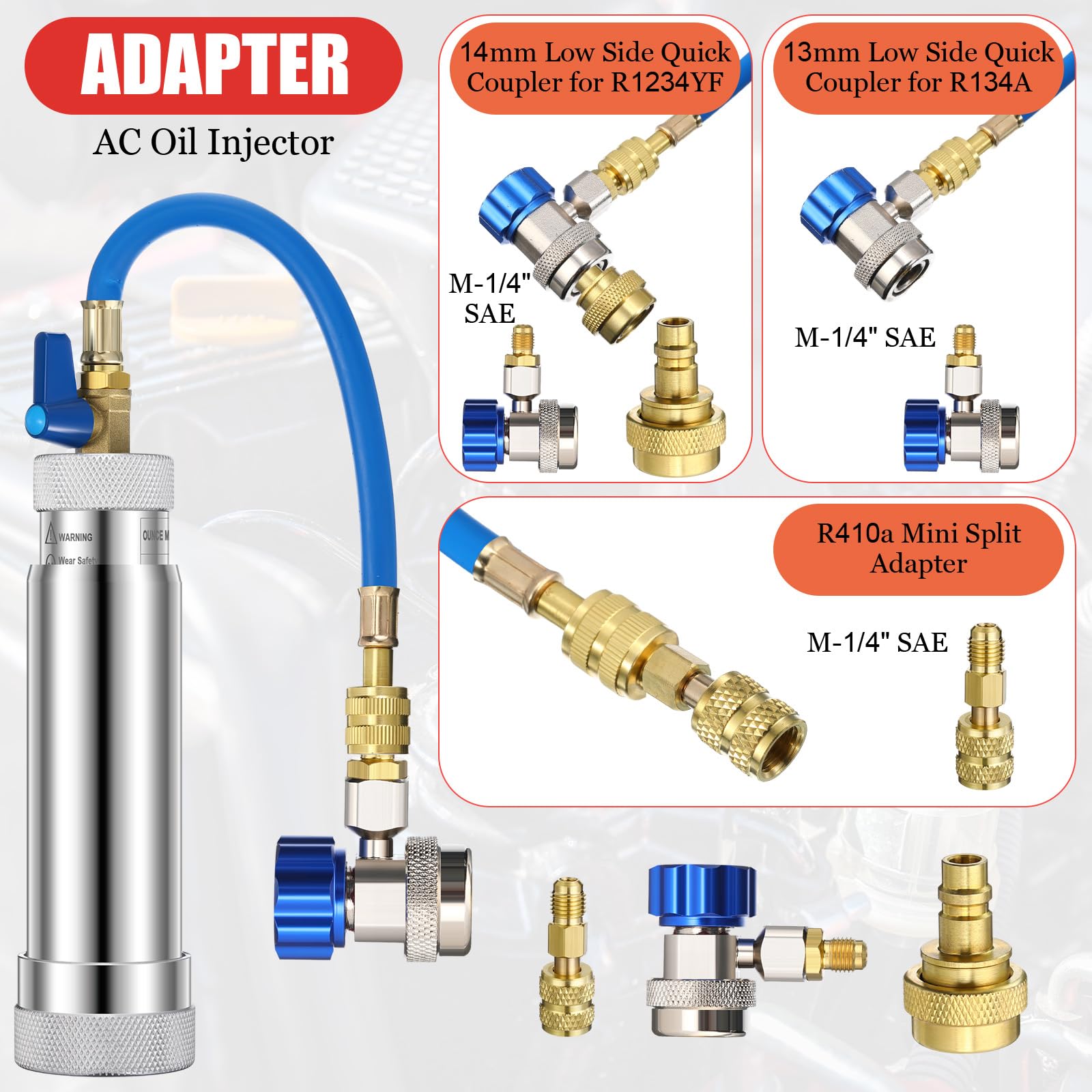 134a Refrigerant AC Leak Detector Kit With UV Dye - Complete ...