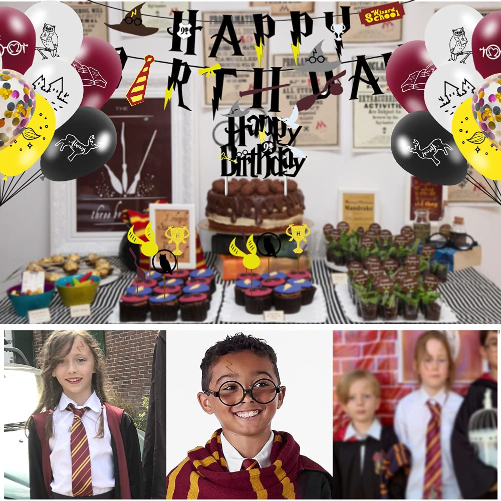 Buy Magical Party Supplies Set Pre-assembly Wizard Happy Birthday ...