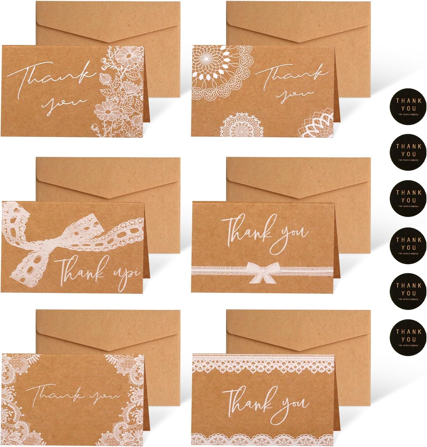 12 Pack Thank You Cards, Thank You Greeting Cards Multipack with ...