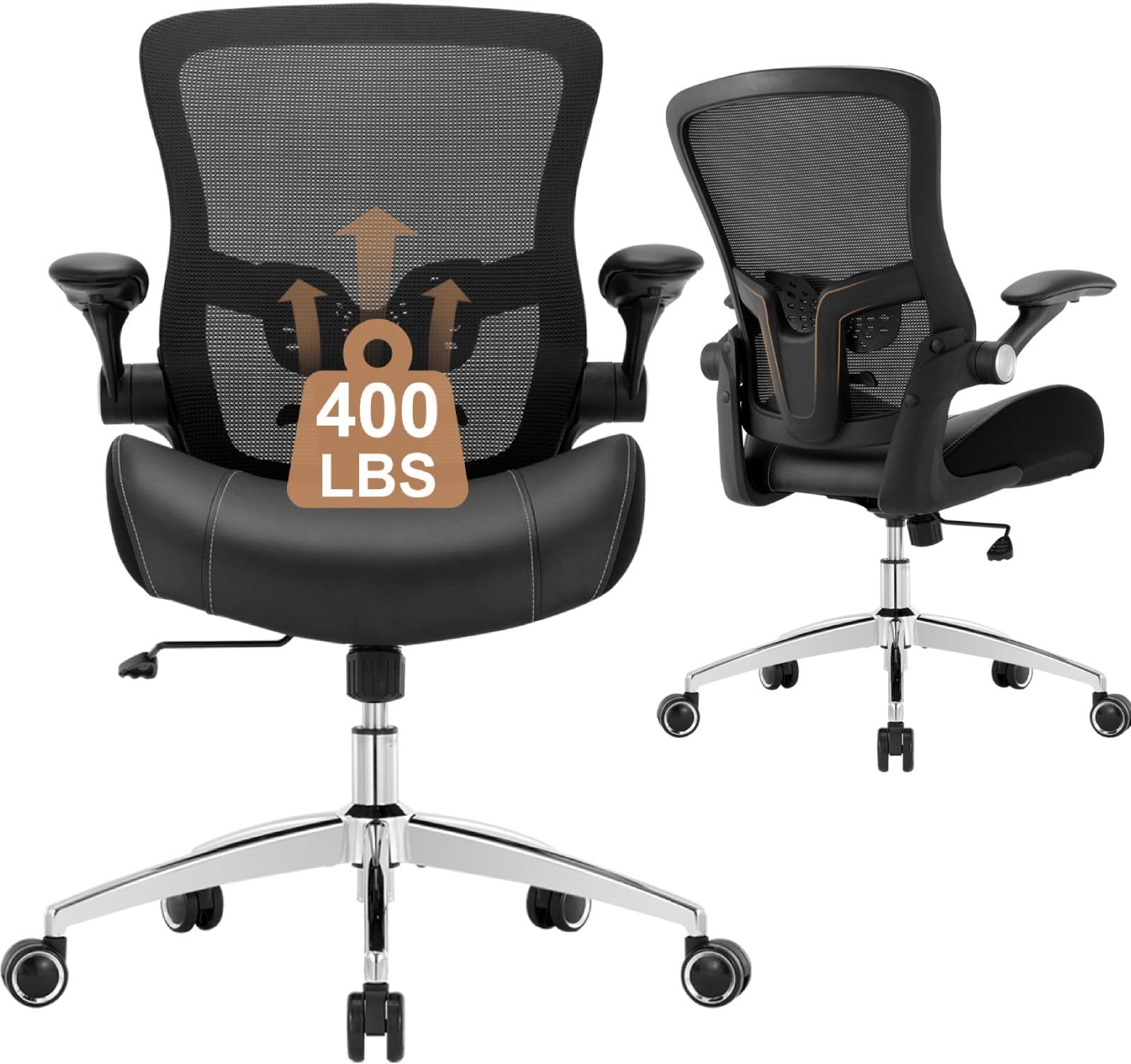 Amazon.com: OLYFING Big and Tall Office Chair 400lbs, Heavy Duty ...