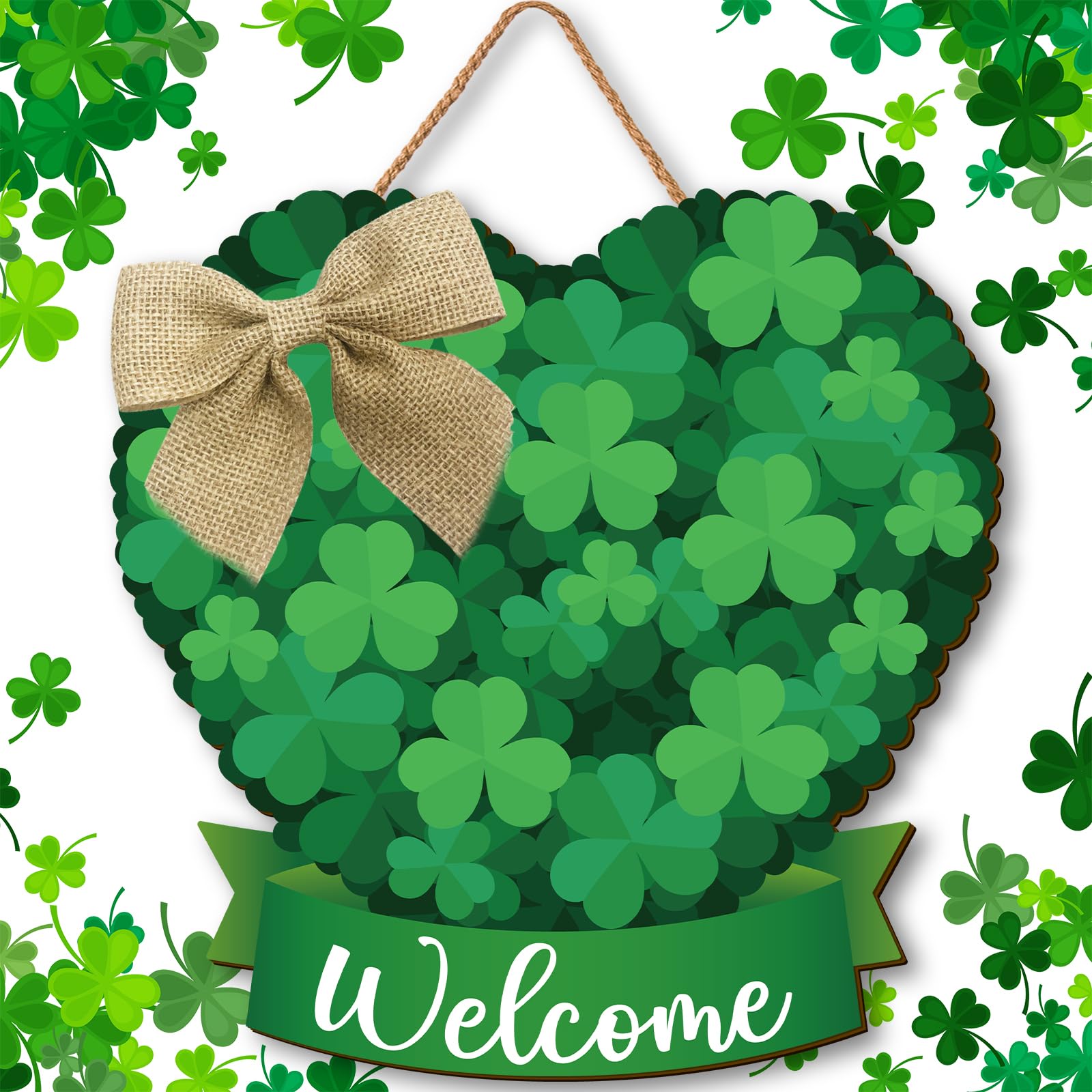 Amazon.com : St. Patrick's Day Welcome Door Sign Irish Hanging Door ...