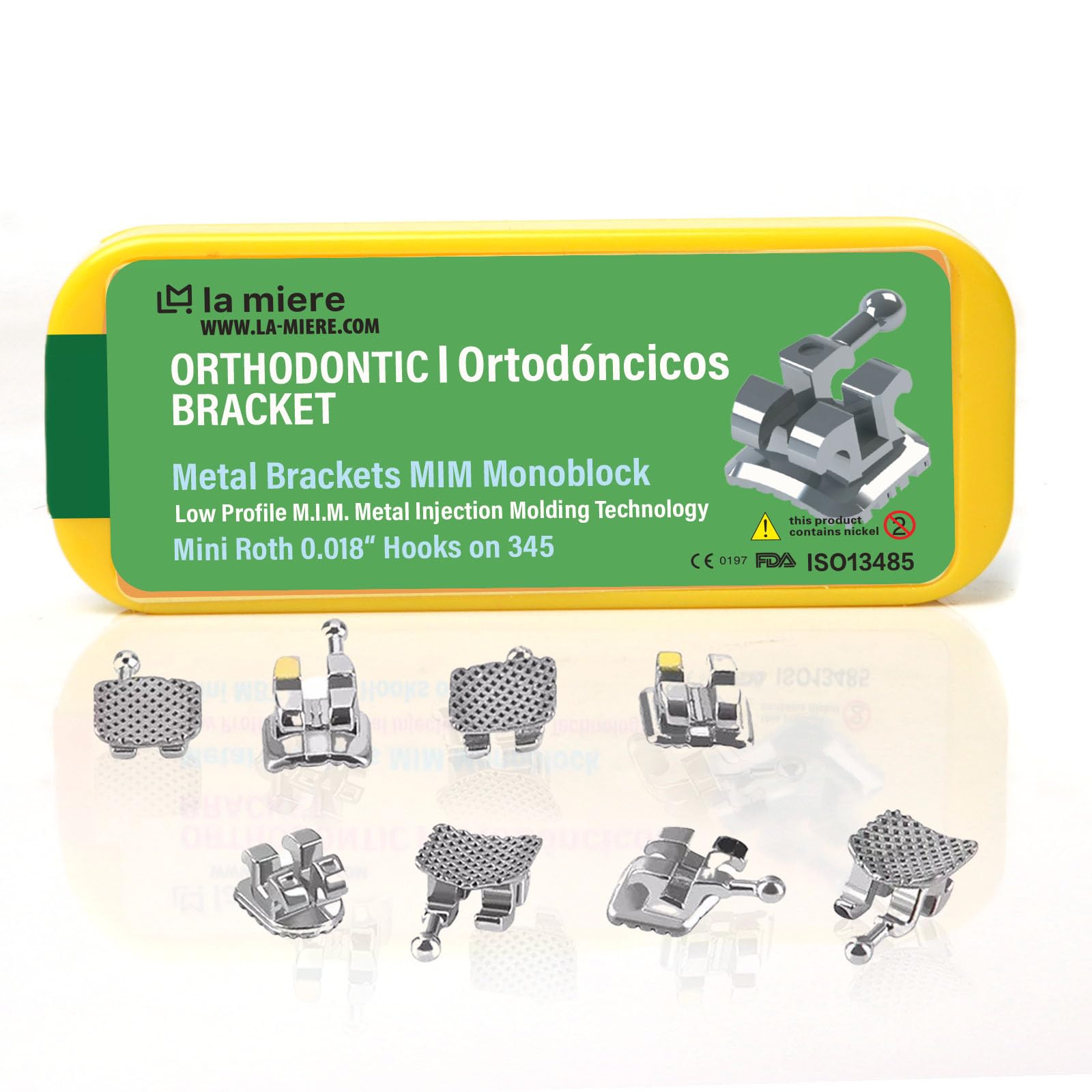 Amazon.com : LA MIERE 20PCS Teeth Metal Braces, MIM Monoblock Brackets ...