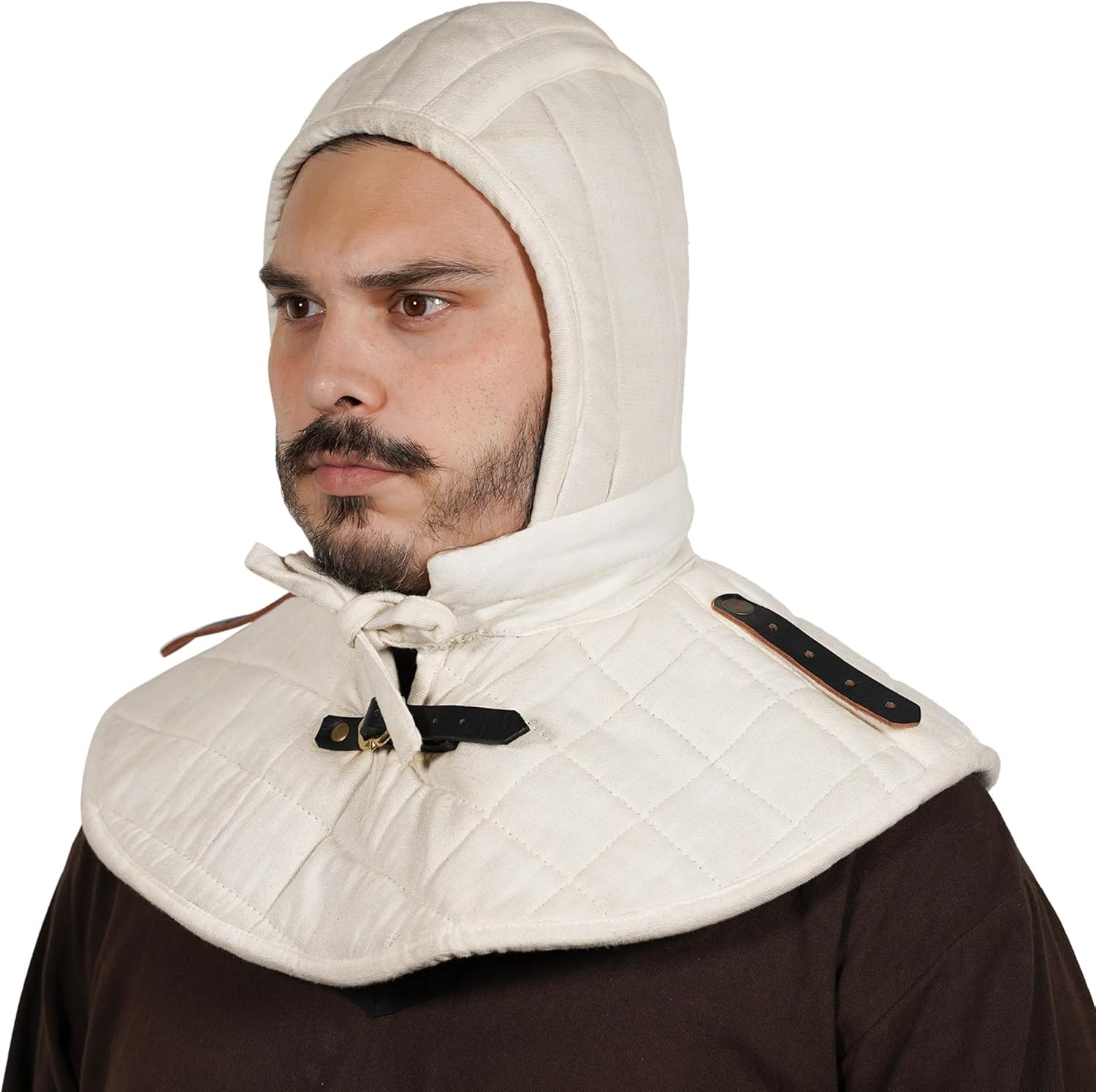 Amazon.com: Lord of Battles Padded Arming Cap With Hood | Renaissance ...