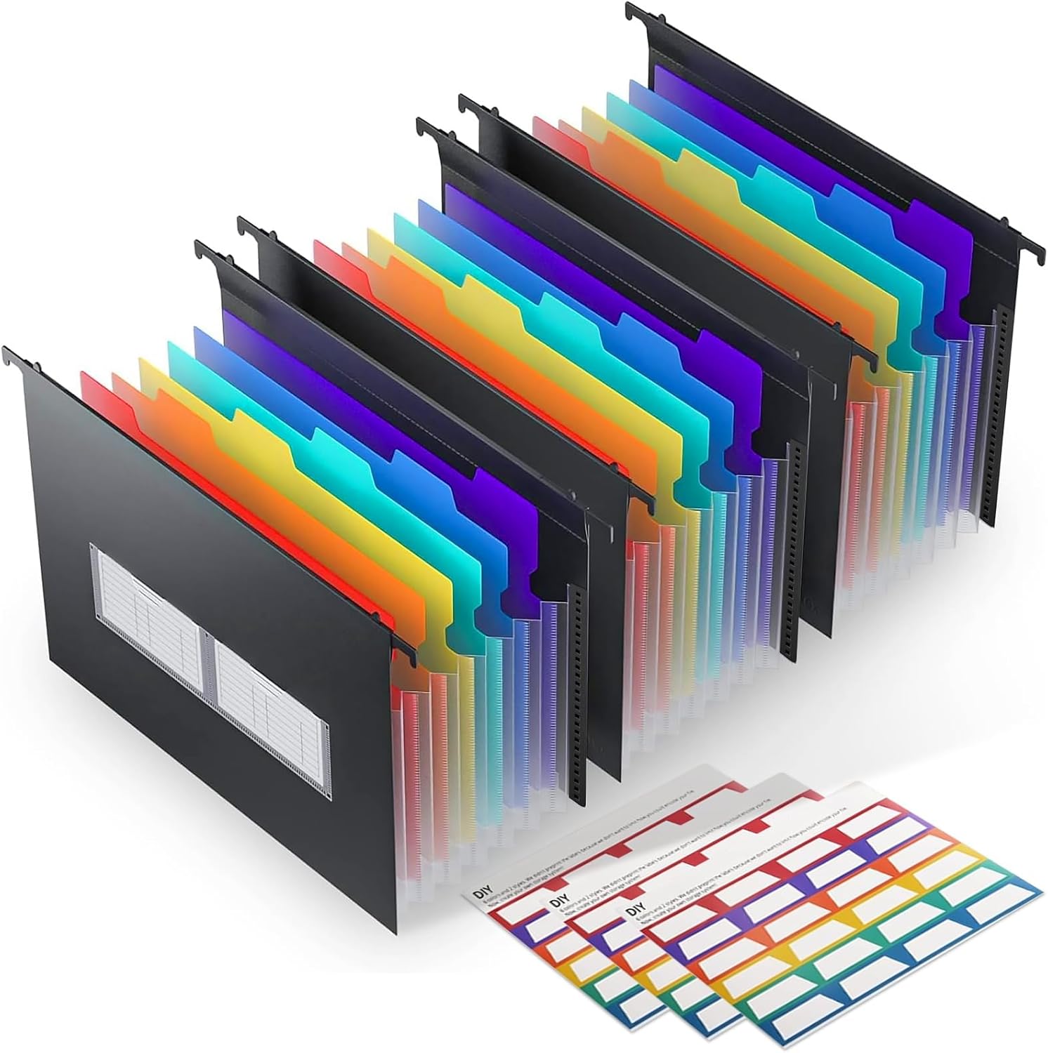Expanding Hanging File Folders, File Folders for Filing Cabinet, 7 ...