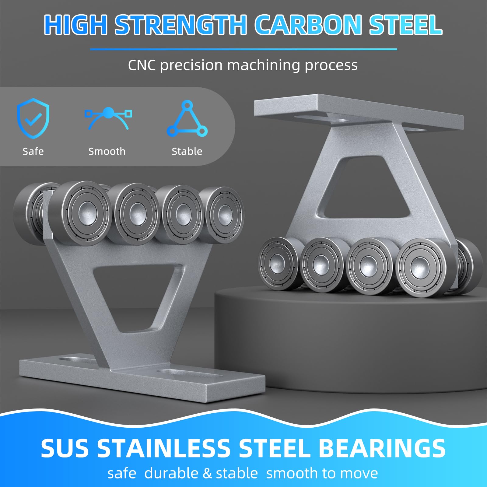 Snapklik.com : Hoist Trolley For PA200-1000 Electric Hoist, 8 Wheels ...