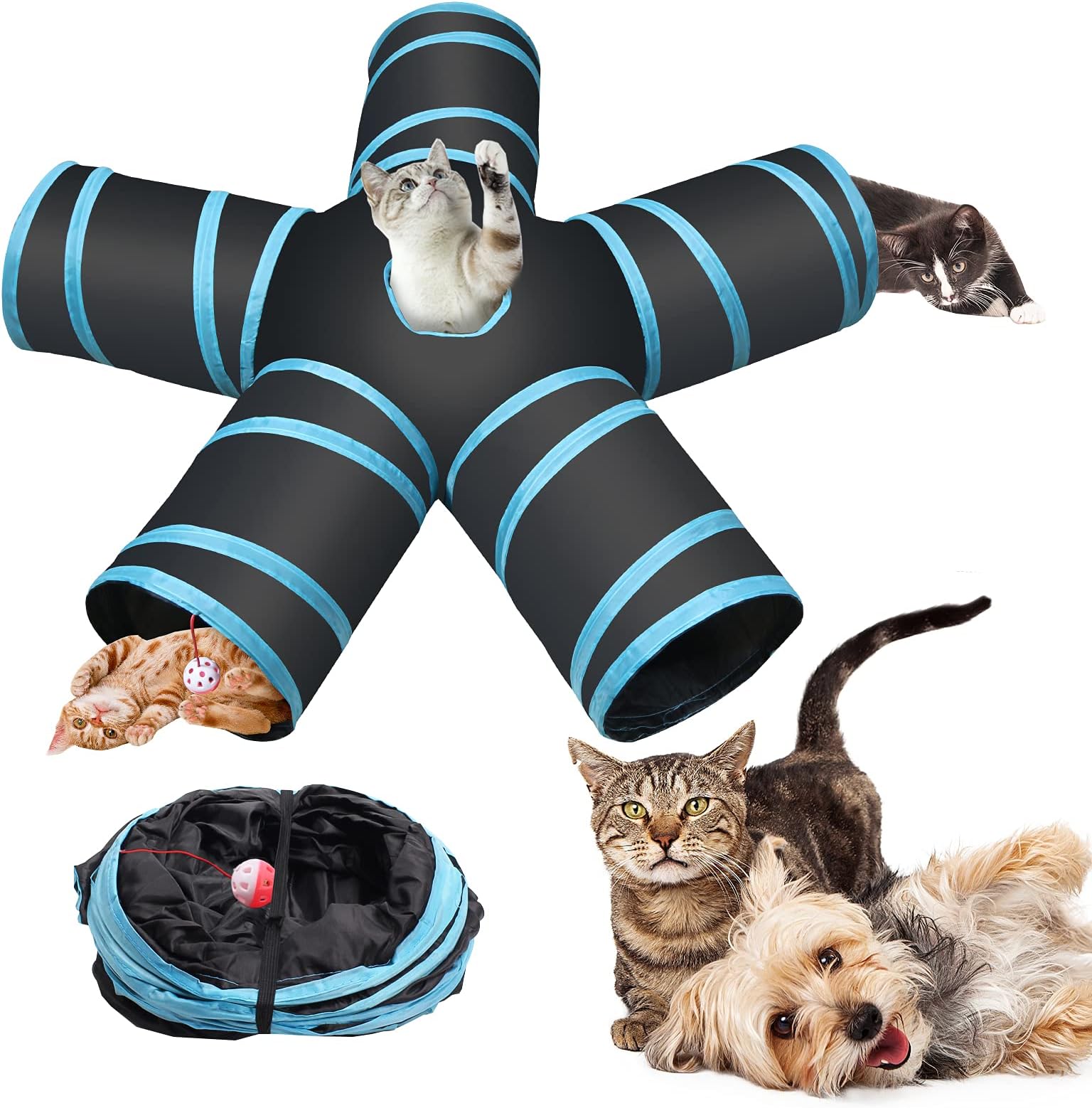 Buy Futurekart Cat Tunnel Kitten Dog Rabbits Cat Interactive Toy Play ...
