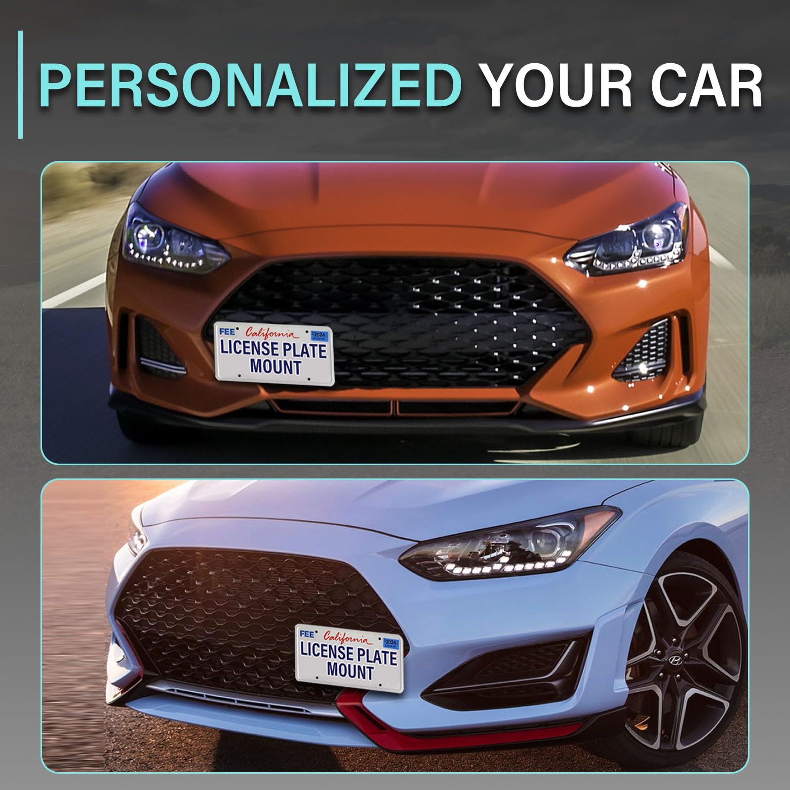 Snapklik.com : No Drill Front Bumper License Plate Mount Compatible