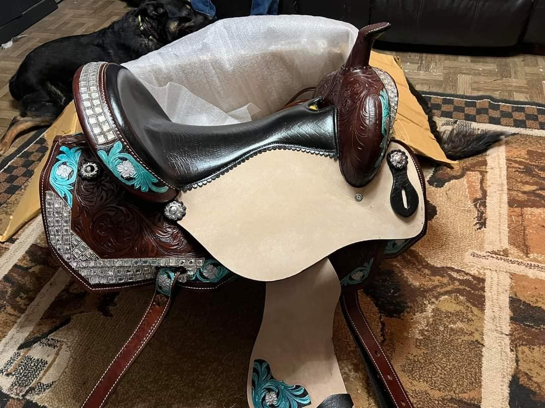 $33/mo - Finance Demand Club Premium Leather Western Barrel Horse ...