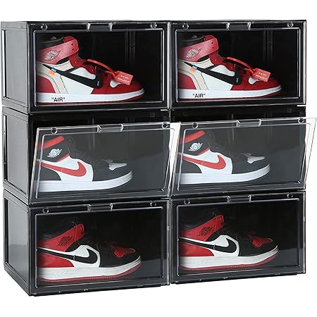 AYSIS Multipurpose Sneaker Containers Bins, Shoe Storage Box, Clear ...