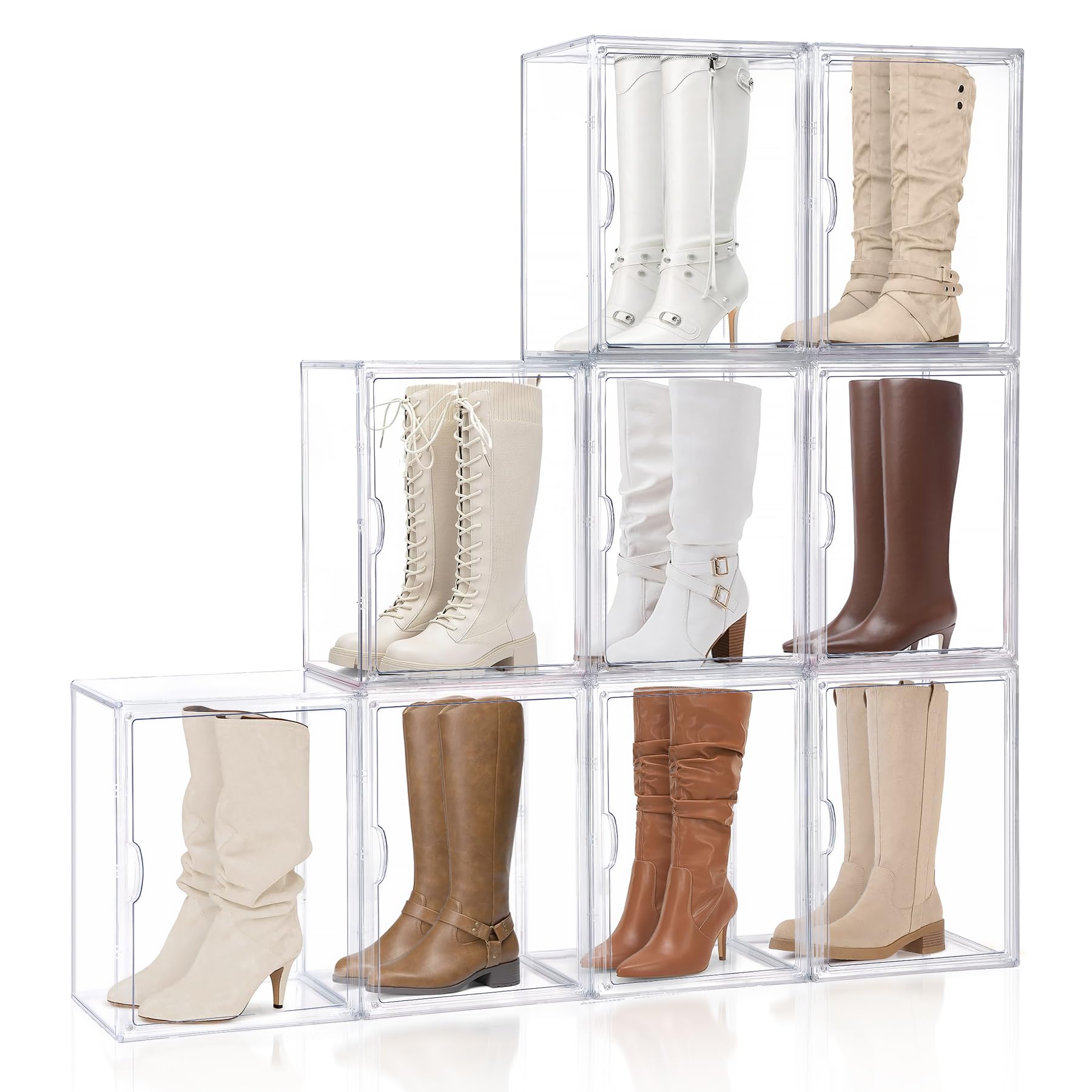 Amazon.com: MMBABY 9 Pack XX-Large Acrylic Shoe Storage Boxes, Boot ...