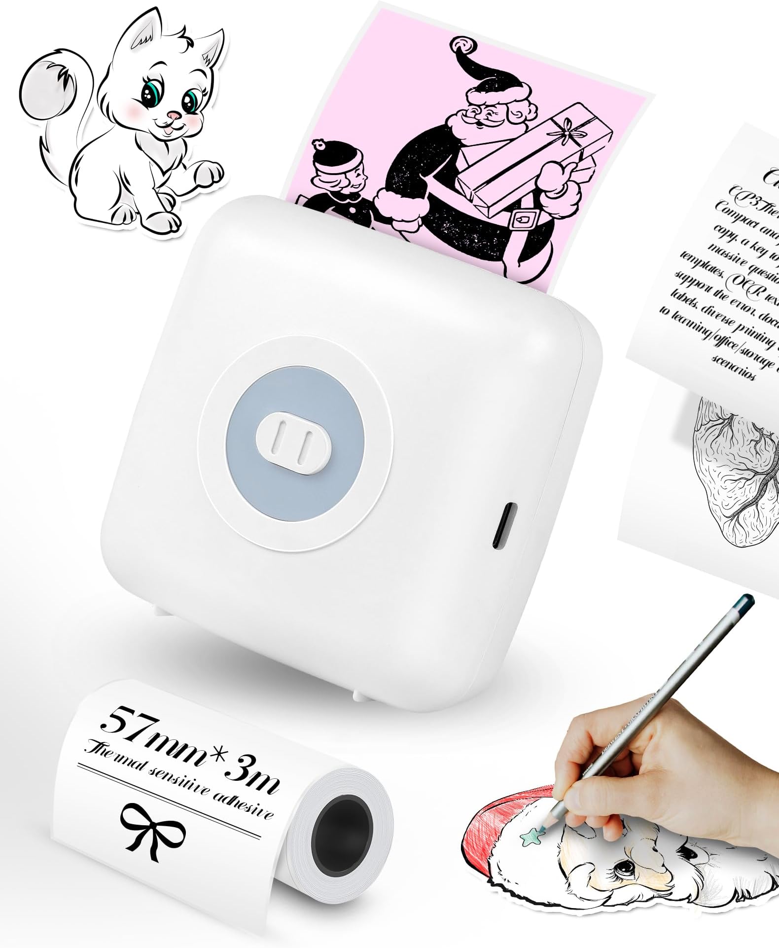 Omezizy T02 Mini Sticker Drucker - Thermo Bluetooth Mini ...