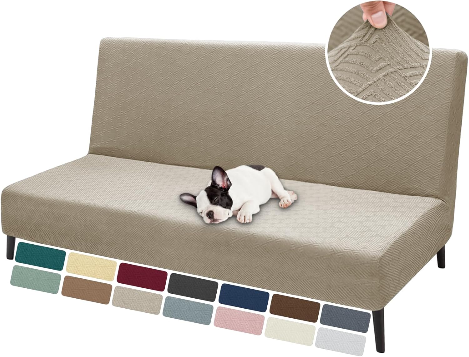 Amazon.com: ZNSAYOTX Armless Futon Covers Full Size (67"-82") Stretch ...