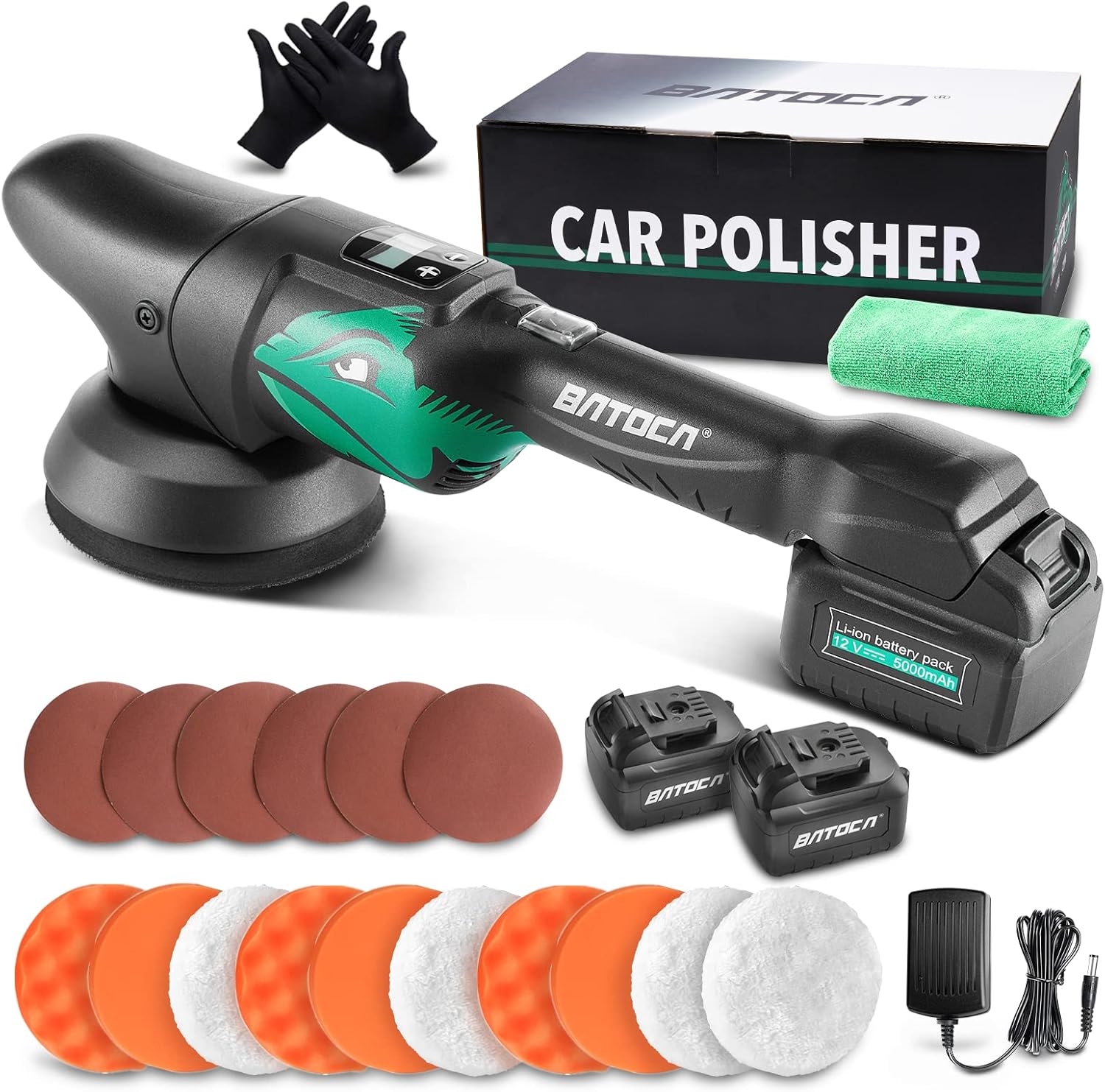 BATOCA S2 Cordless Car Polisher Buffer Sander Dual Action Electric ...