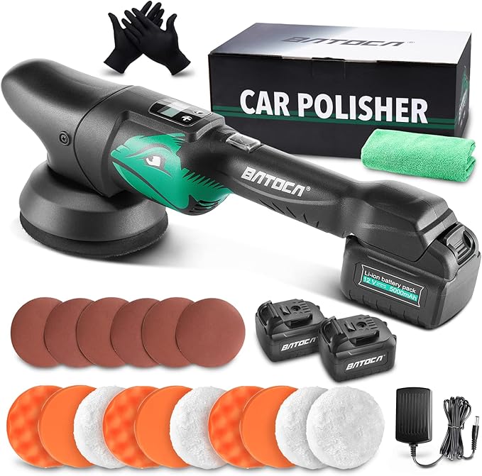 BATOCA S2 Cordless Car Polisher Buffer Sander Dual Action Electric ...