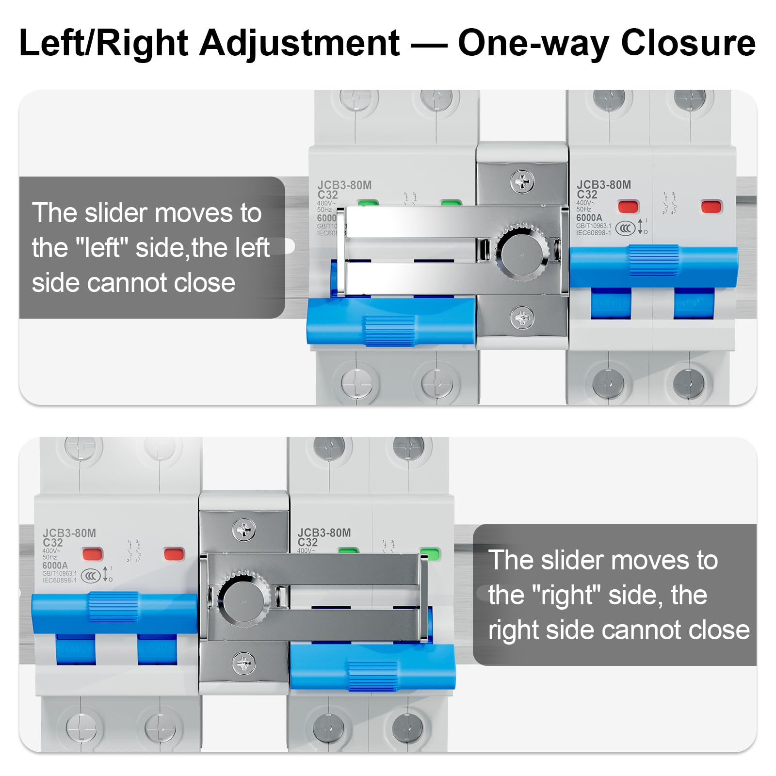 Snapklik.com : Breaker Manual Locking Device, DIN Rail Mount Slide Lock ...