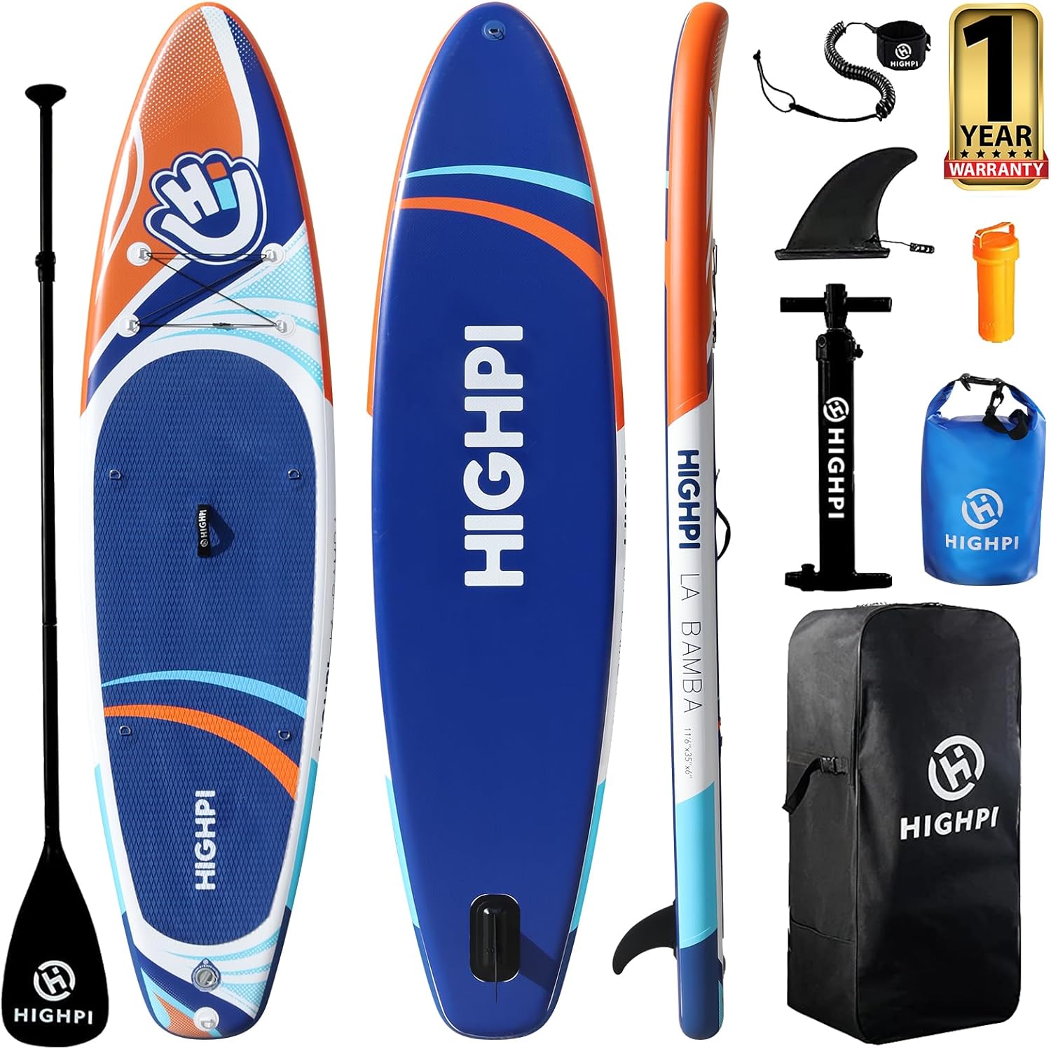 Highpi11'6×35" Super Wide Inflatable Stand Up Paddle Board, Ultra ...