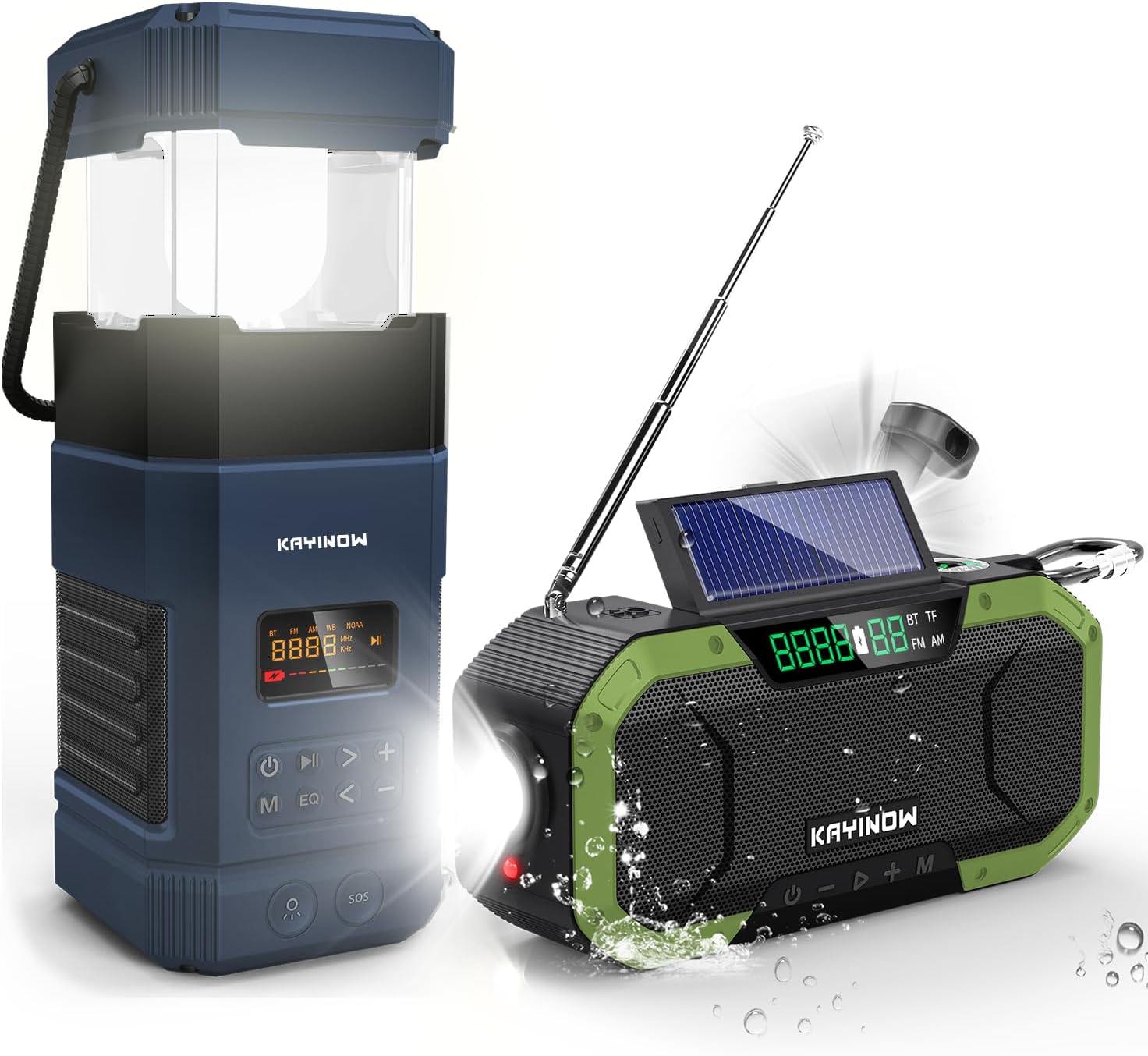 Amazon.com: Bundle–2items,Emergency Hand Crank Bluetooth Radio ...