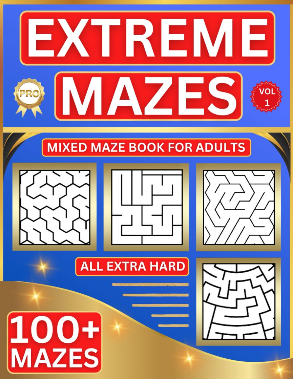 Mixed Maze Puzzle Book For Adults: 100+ Extreme Extra Hard Mazes - 8.5 ...