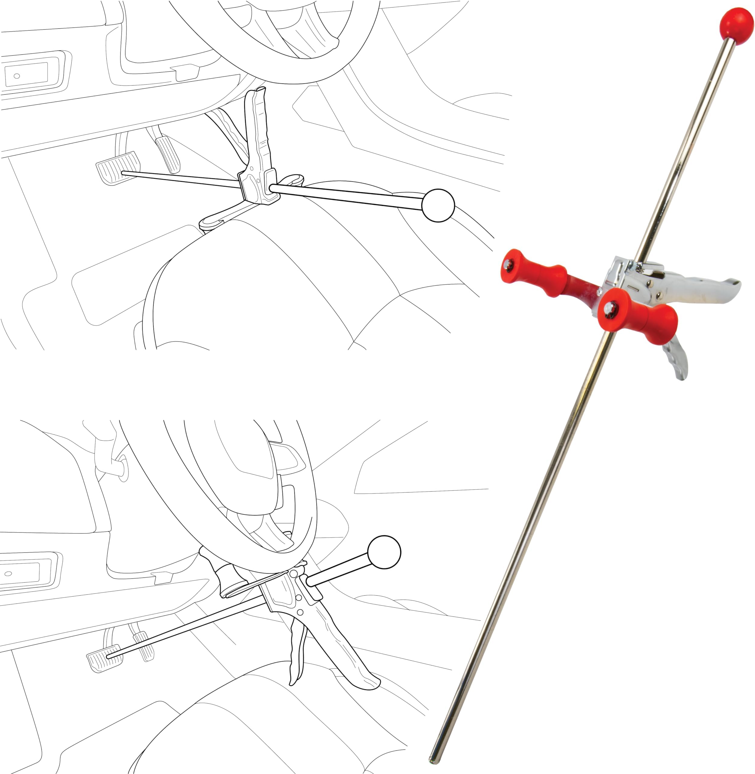 Amazon.com: AUTOSOLO 28-Inch Adjustable Brake Pedal Depressor Tool with ...