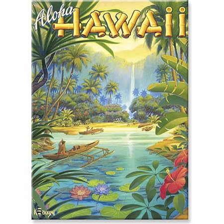 Amazon.com: Hawaiian Art Collectible Refrigerator Magnet - Hawaii Aloha ...