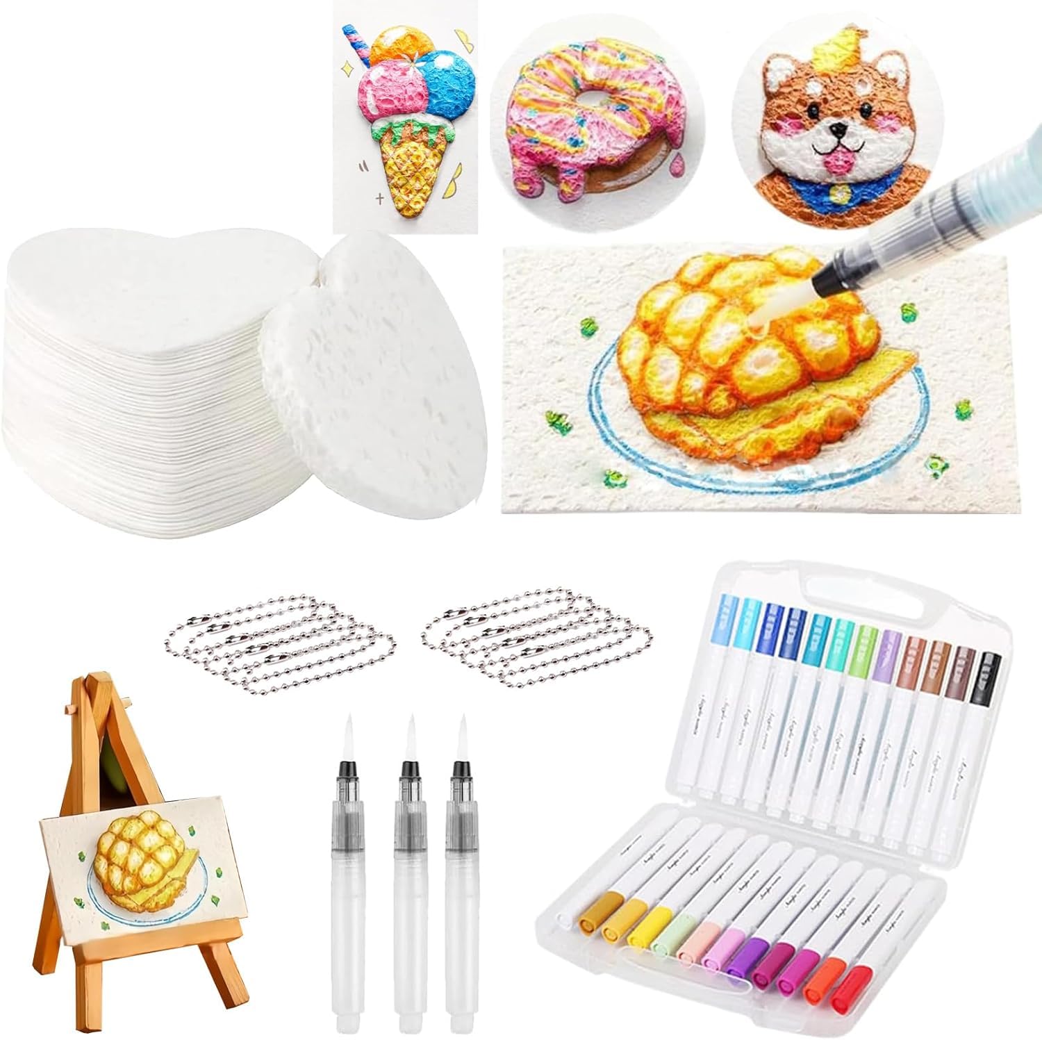 Paint Kit Magic 3D Foam Texture Painting Kit - 51 Pcs Puffy Paint ...