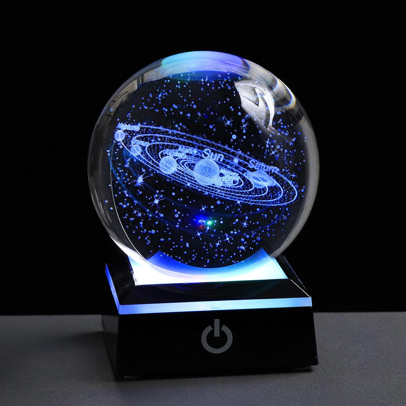 Amazon.com: Amlong Crystal 3.1 inch (80mm) Solar System Crystal Ball ...