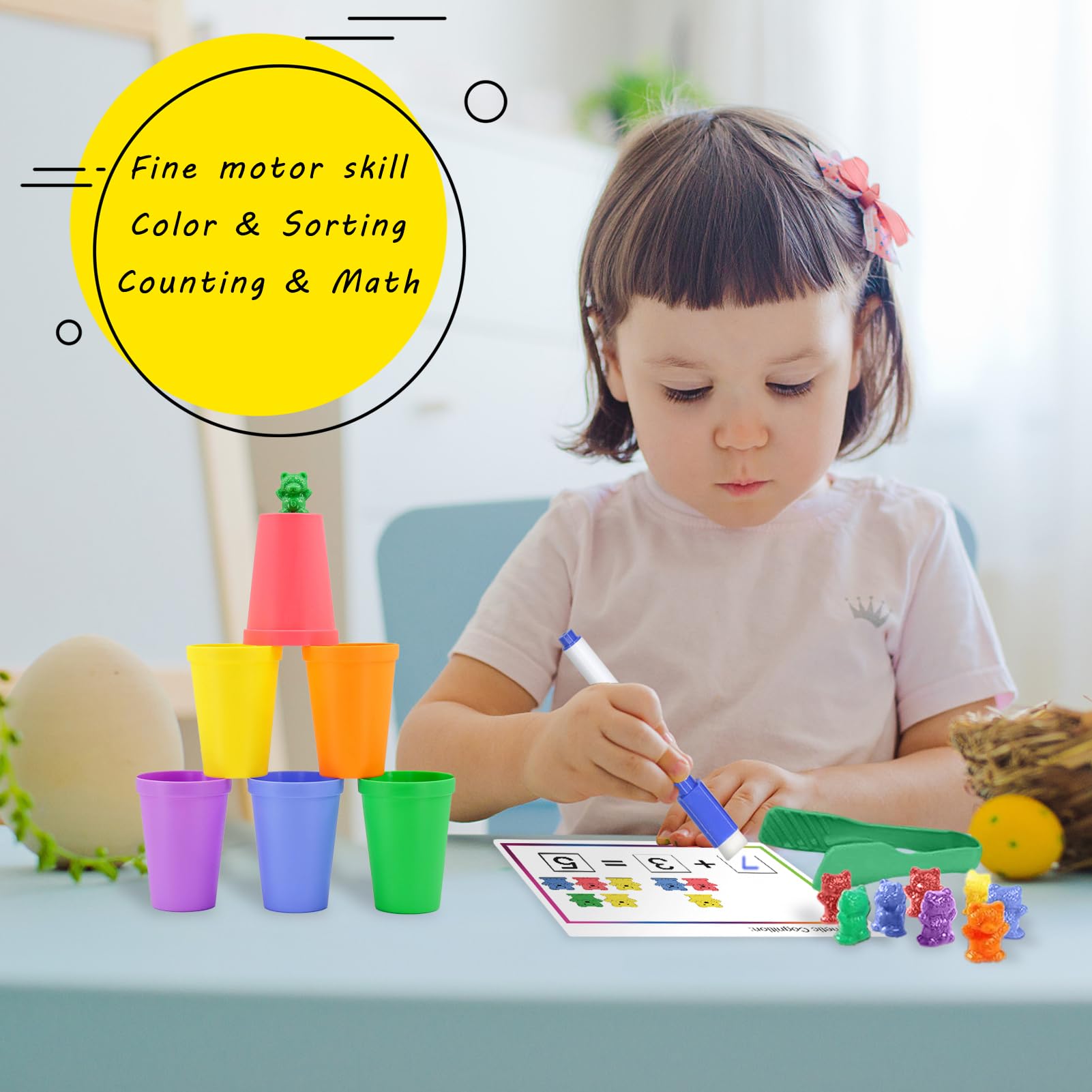 Baby Bear Math Counting Bears Stock Illustrations – 104 Counting