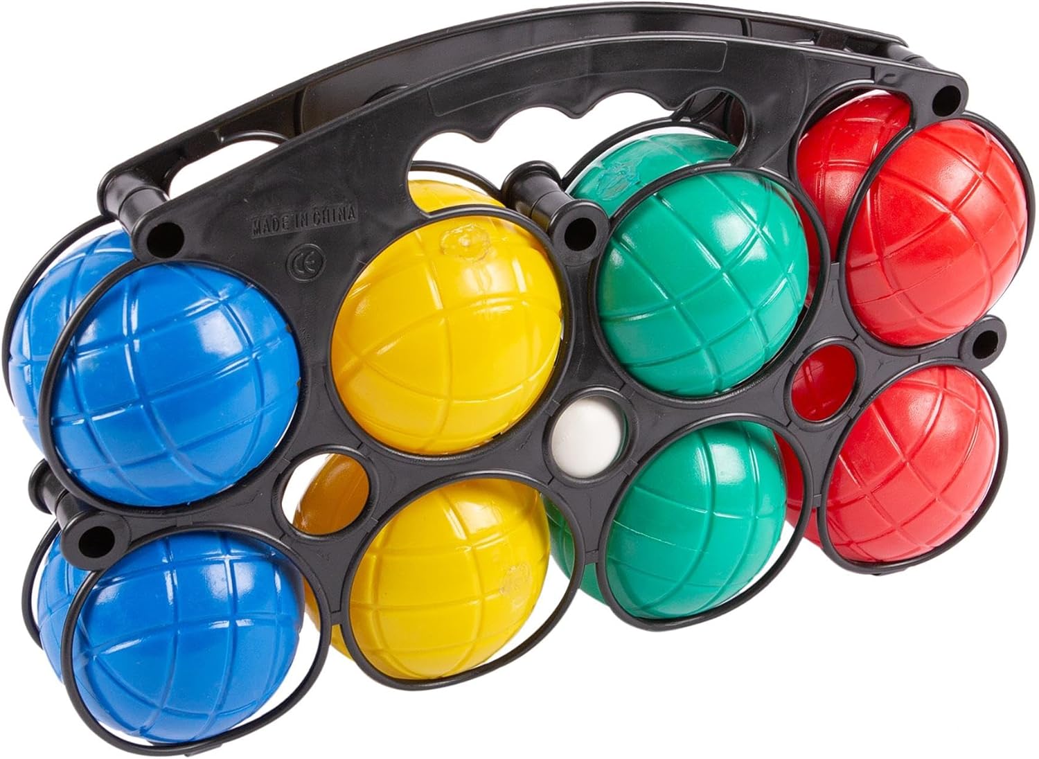 8pc Multicolour Plastic Boules Set - Kids Adults Family Outdoor Garden ...