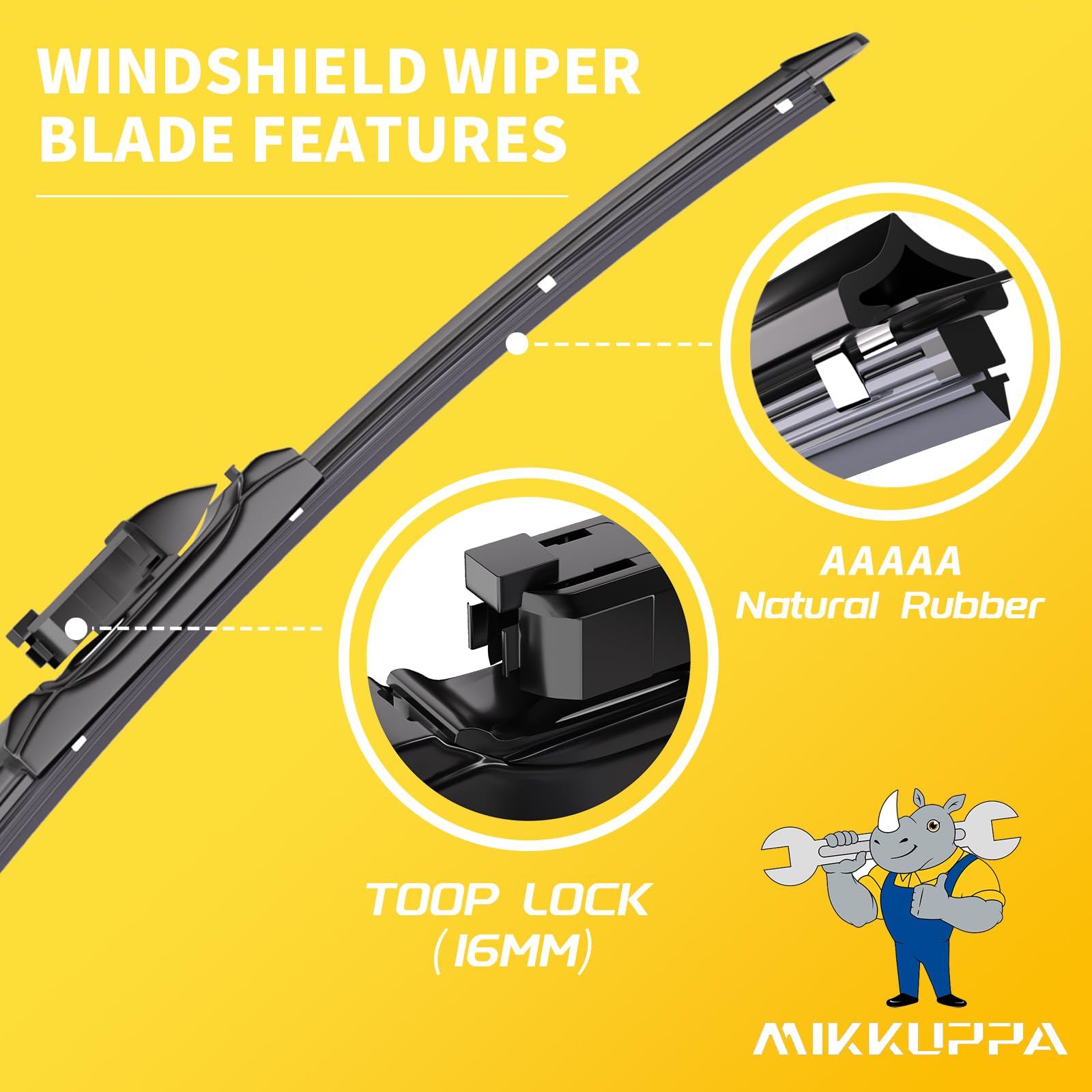 MIKKUPPA 24"+19" Windshield Wipers - Replacement for 2011-2019 VW Jetta ...