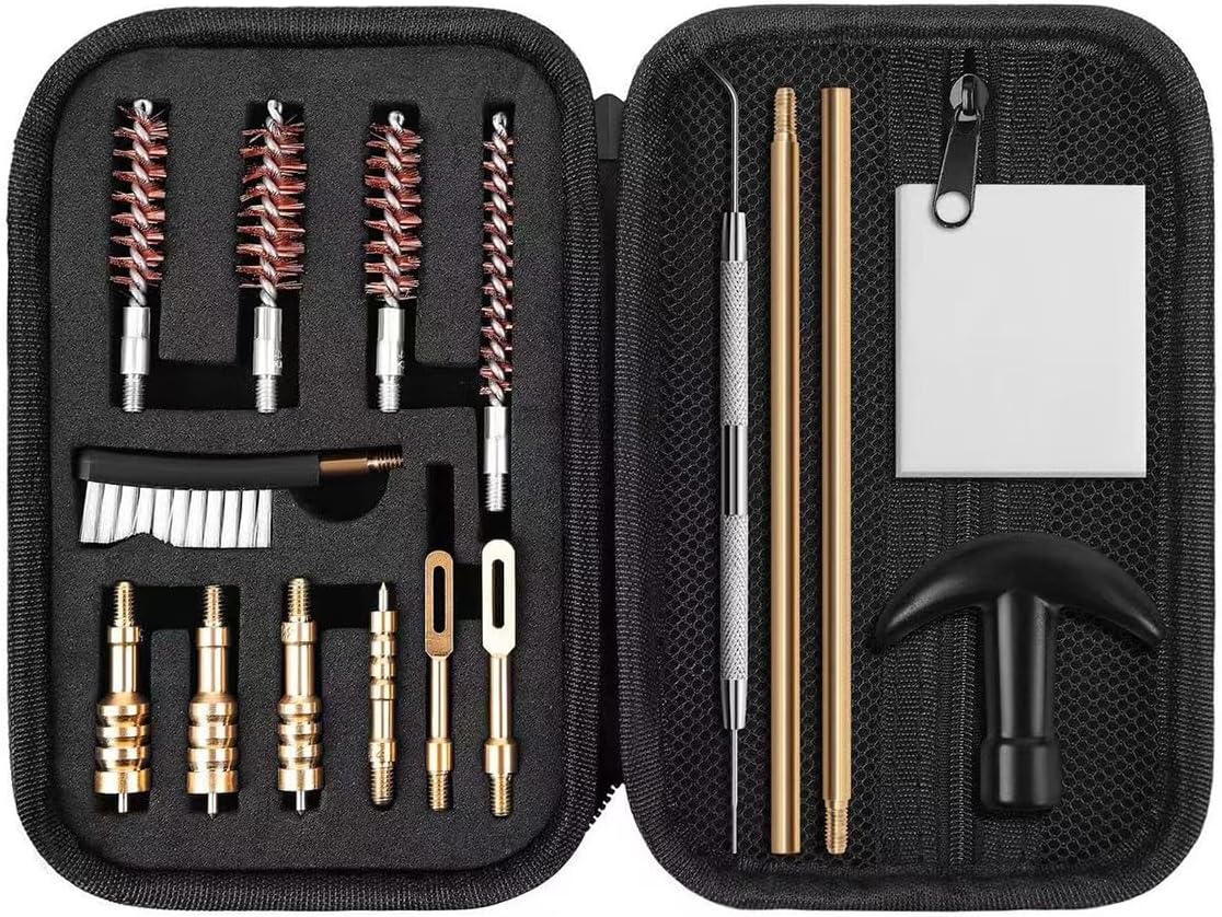 Amazon.com : Handgun Cleaning Kit for .22.357.38,9mm.40.45 Cal Pistol ...