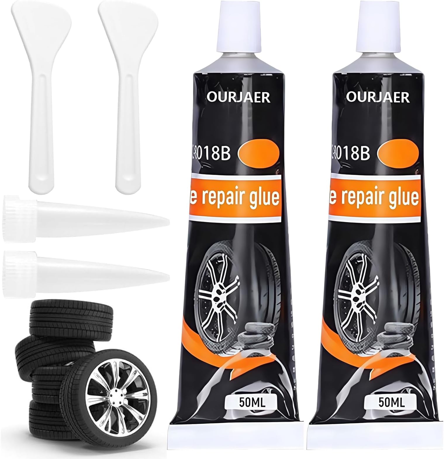 Amazon.com: OURJAER Tire Repair Glue, 50ml*2pcs Upgrade Tire Sidewall ...