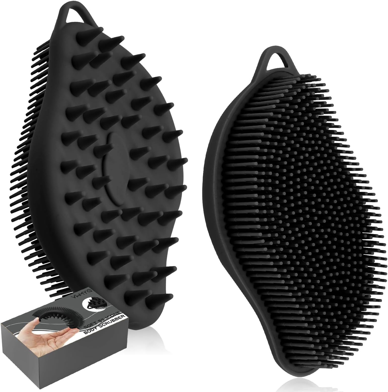 Amazon.com : MainBasics Exfoliating Silicone Body Scrubber Pro 2-in-1 ...