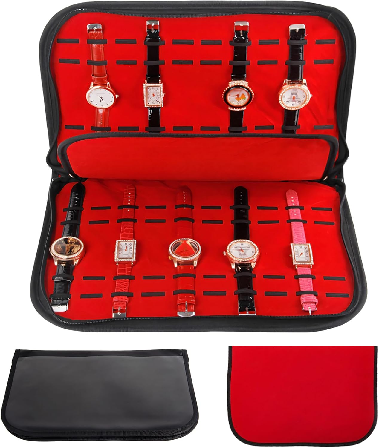 Amazon.com: 20 Slots Watch Storage Bag, Travel Watch Band Storage Case ...