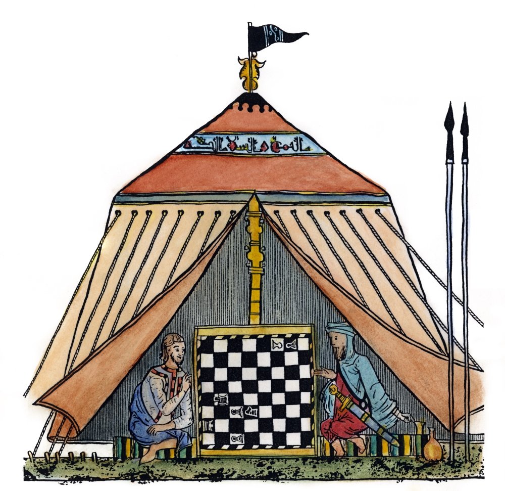 Crusades Chess Players Na Christian Man And A Muslim Man Playing Chess ...