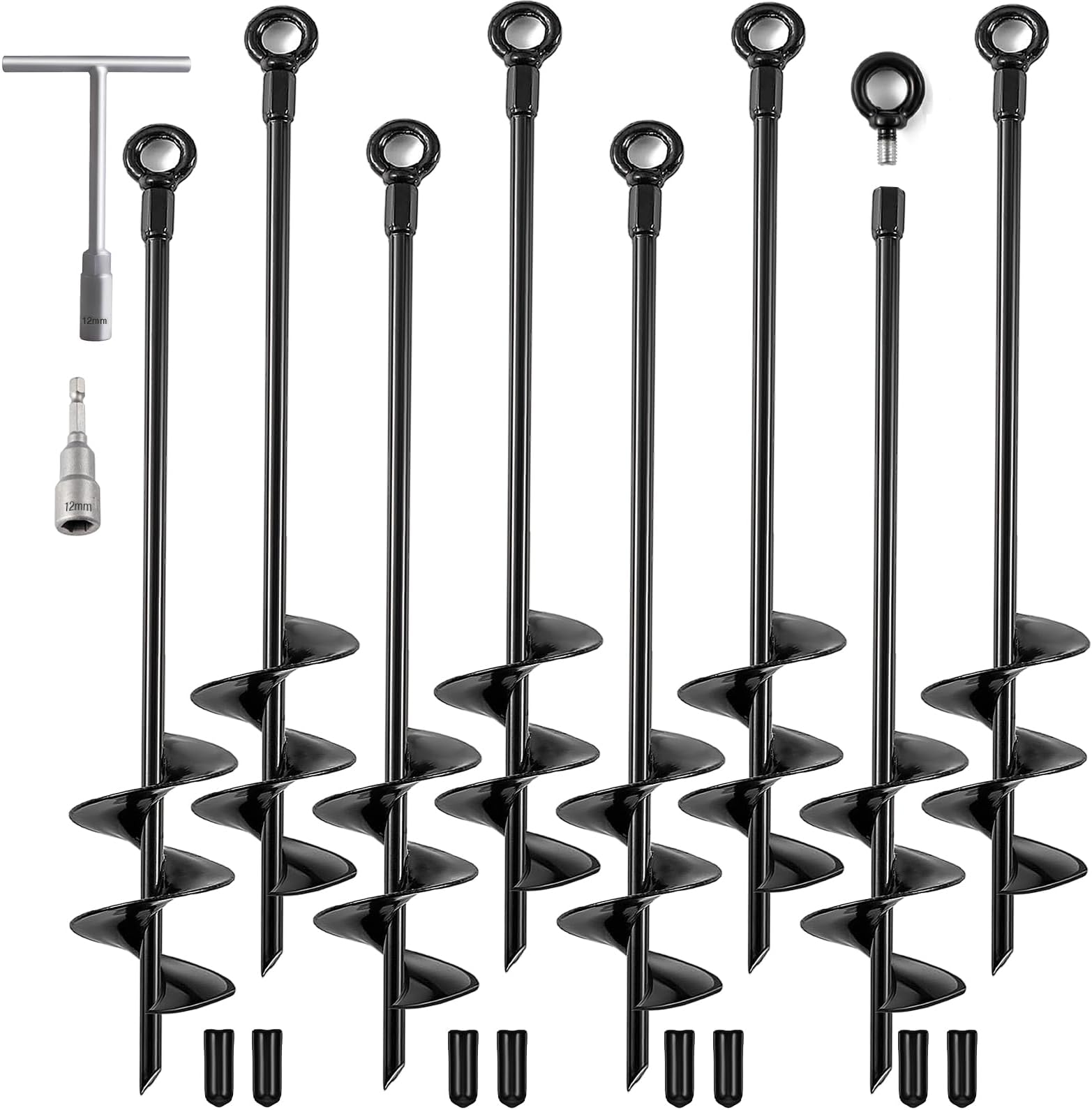 Amazon.com : Fabulas Ground Anchors Heavy Duty, Swing Set Anchor Kit 18 ...