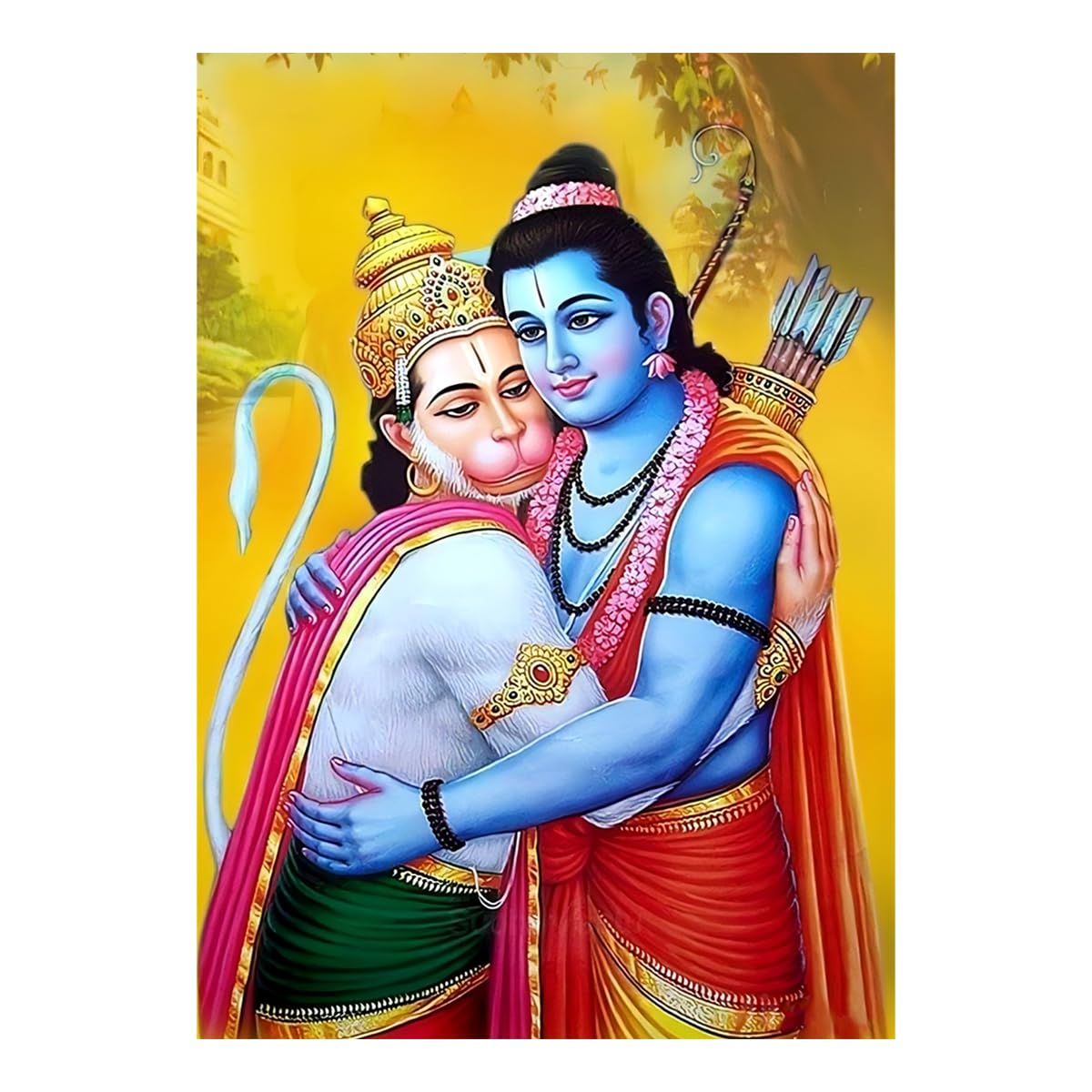 Lord rama with Hanuman Wall Sticker - Rama and Hanuman Wall Poster ...