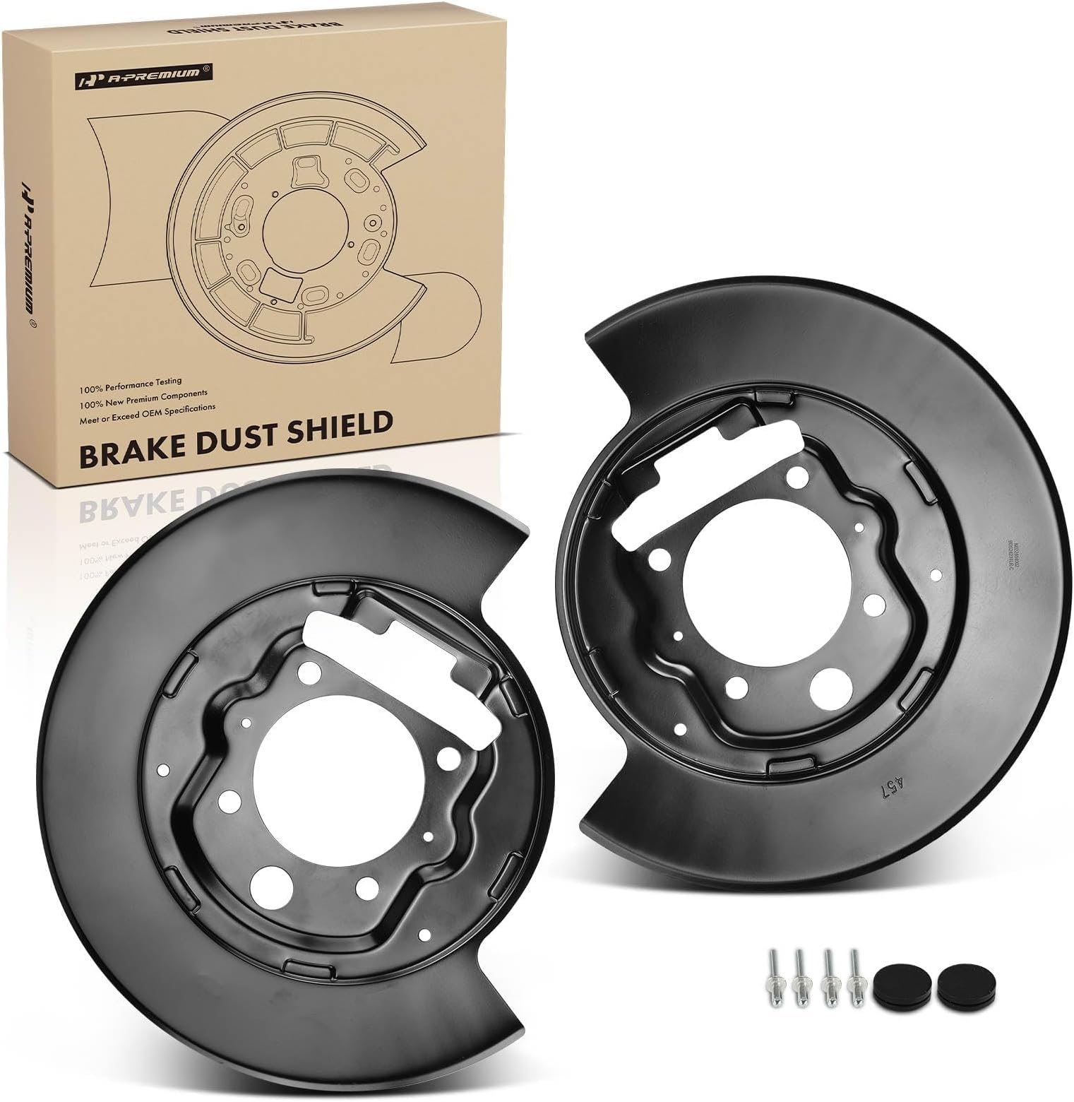 Amazon.com: A-Premium Rear Driver and Passenger Side Brake Dust Shield ...