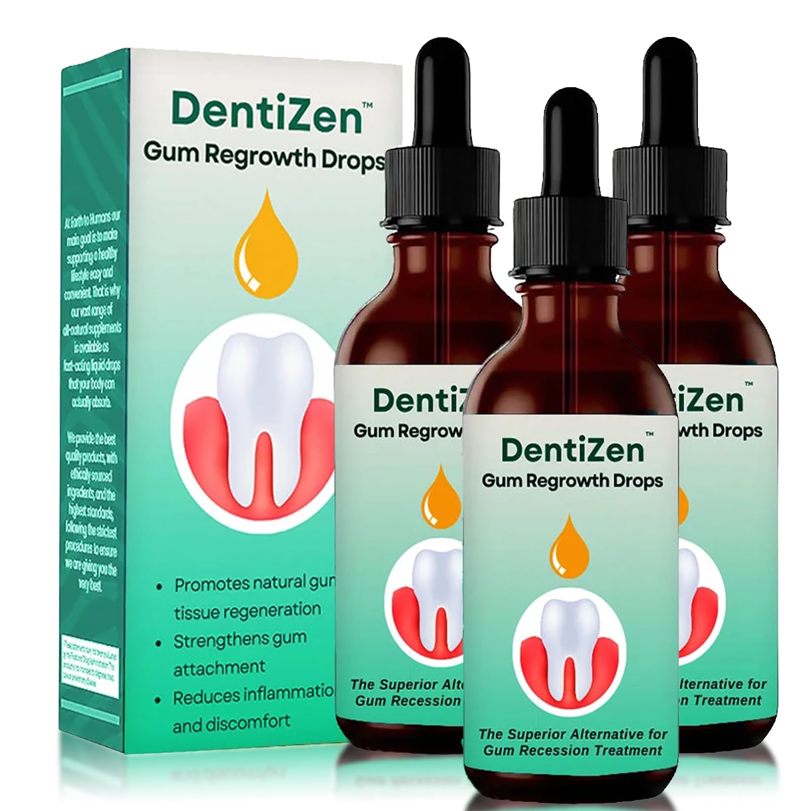 Dentizen Gum Regrowth Drops Natural Gum Restore Plus Liquid Drops ...