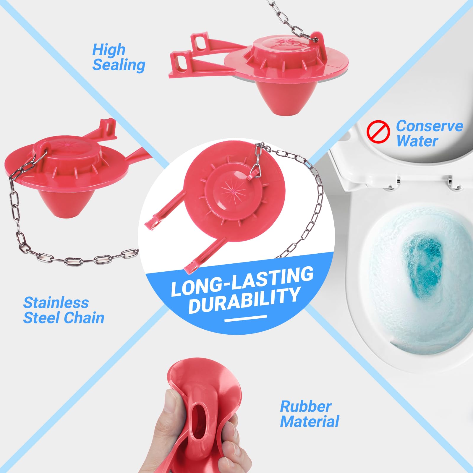 Snapklik.com : Universal Toilet Flapper Replacement 2 Inch - Compatible