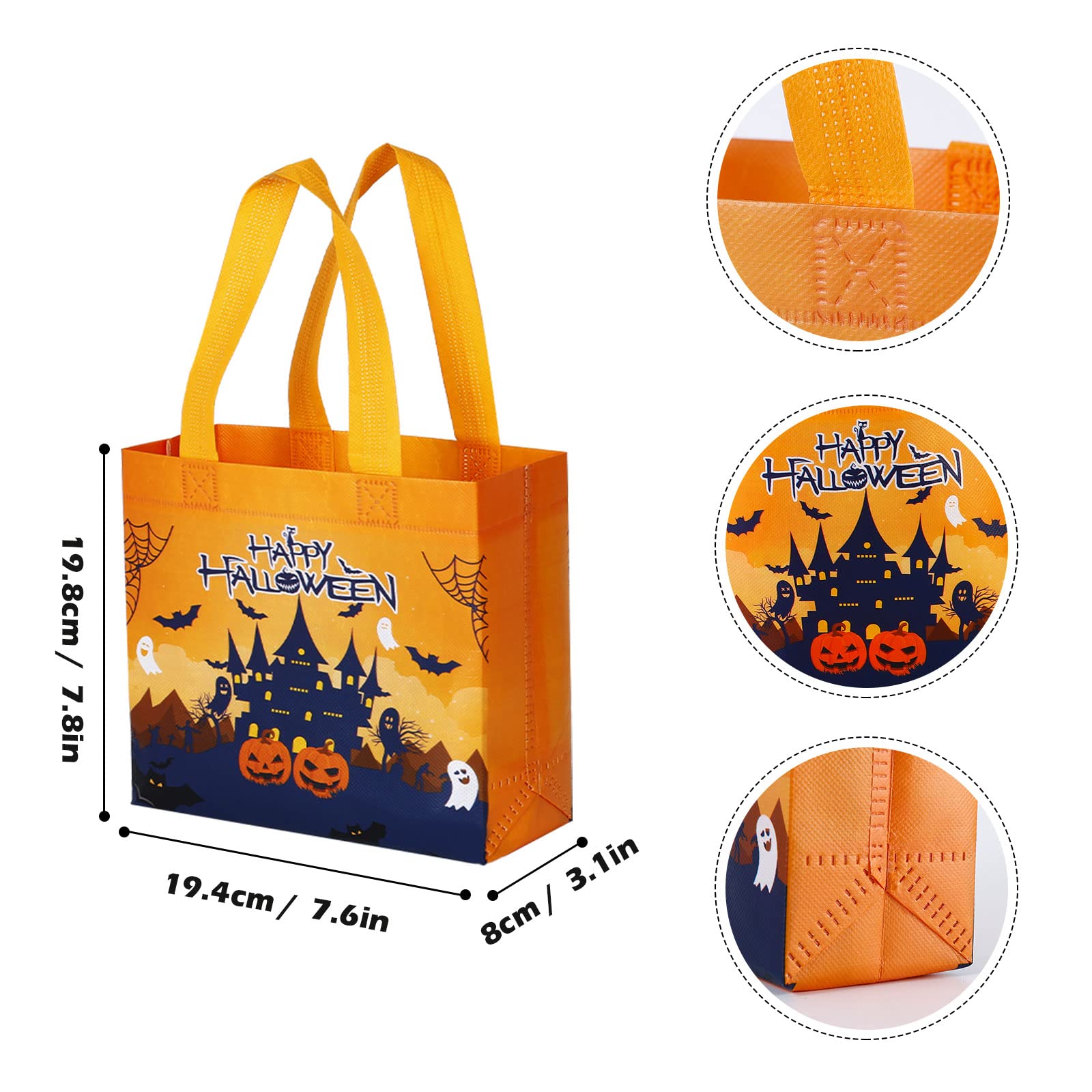Halloween Bags 16Pcs Halloween Trick Or Treat Tote Bags - Reusable ...