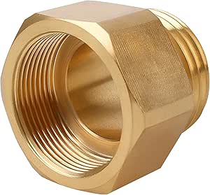 Amazon.com : Hose Bib Brass Adapter, 1-1/16 Inch Fine Thread Female ...